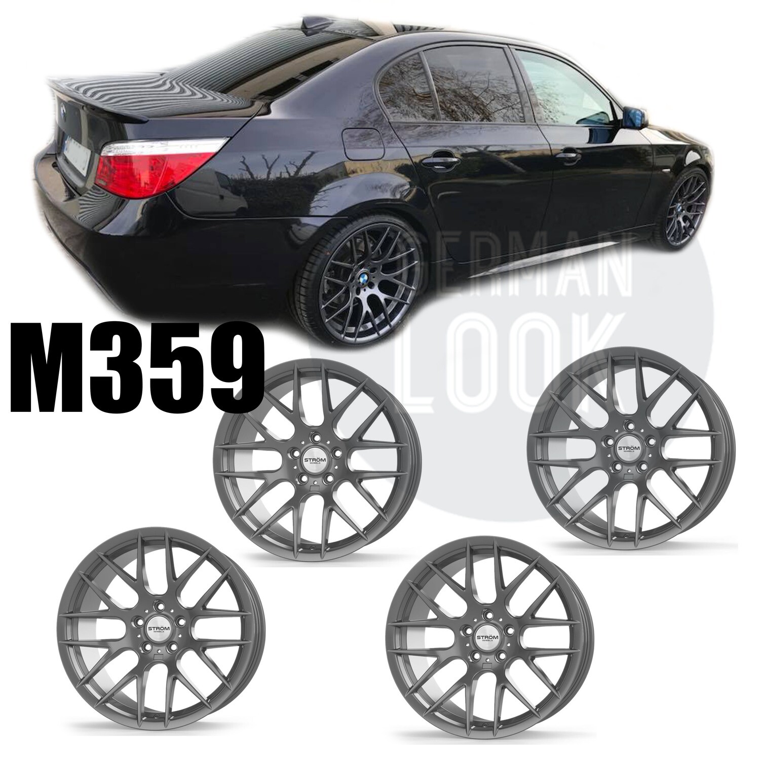 4 Jantes 19″ M359 – Gris – BMW E90 E92 E60 E63 F10 F12 F87 F80 F82