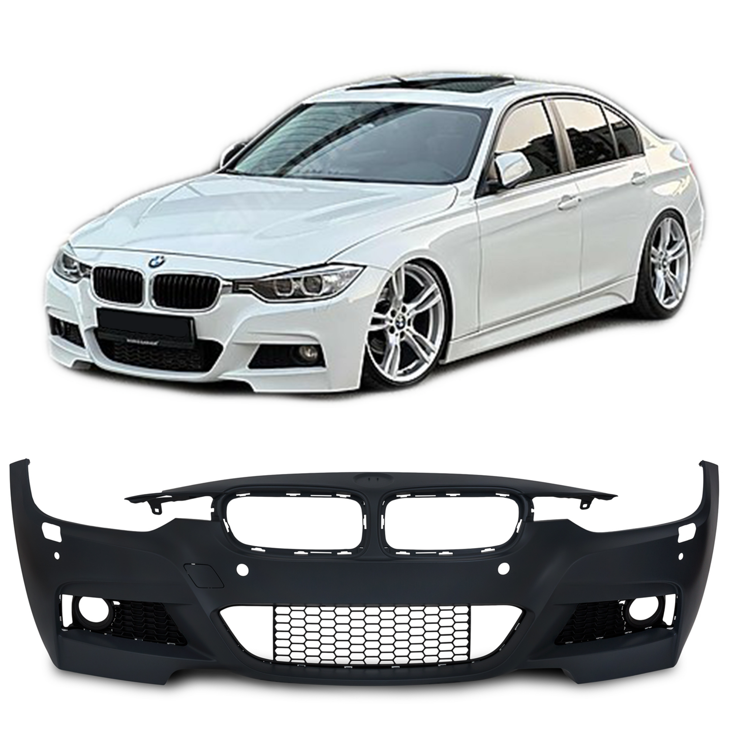 Pare choc avant BMW F30 F31 Look Pack M Performance Phase 2 2015 - 2019