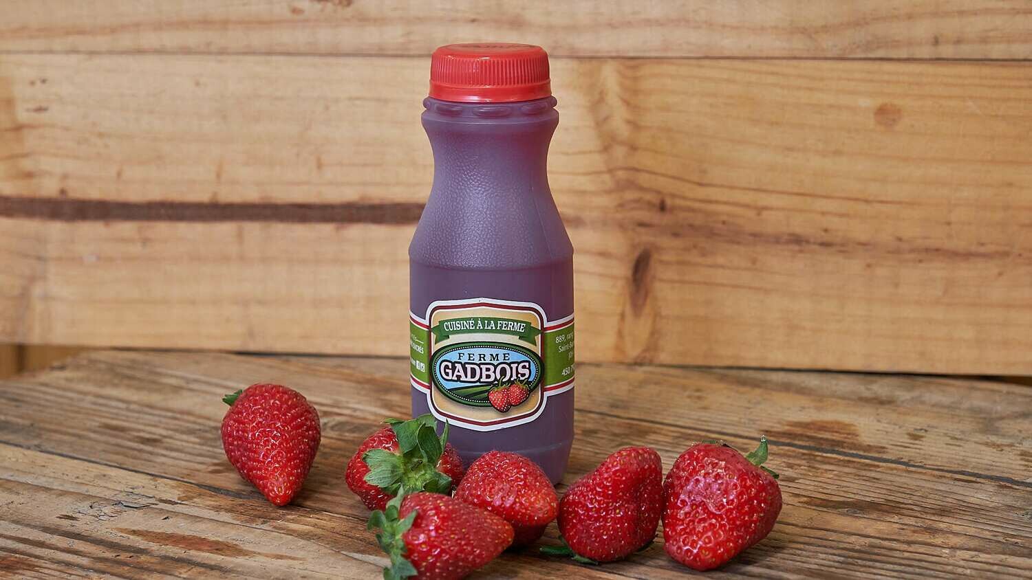 Jus de concentré de fraises