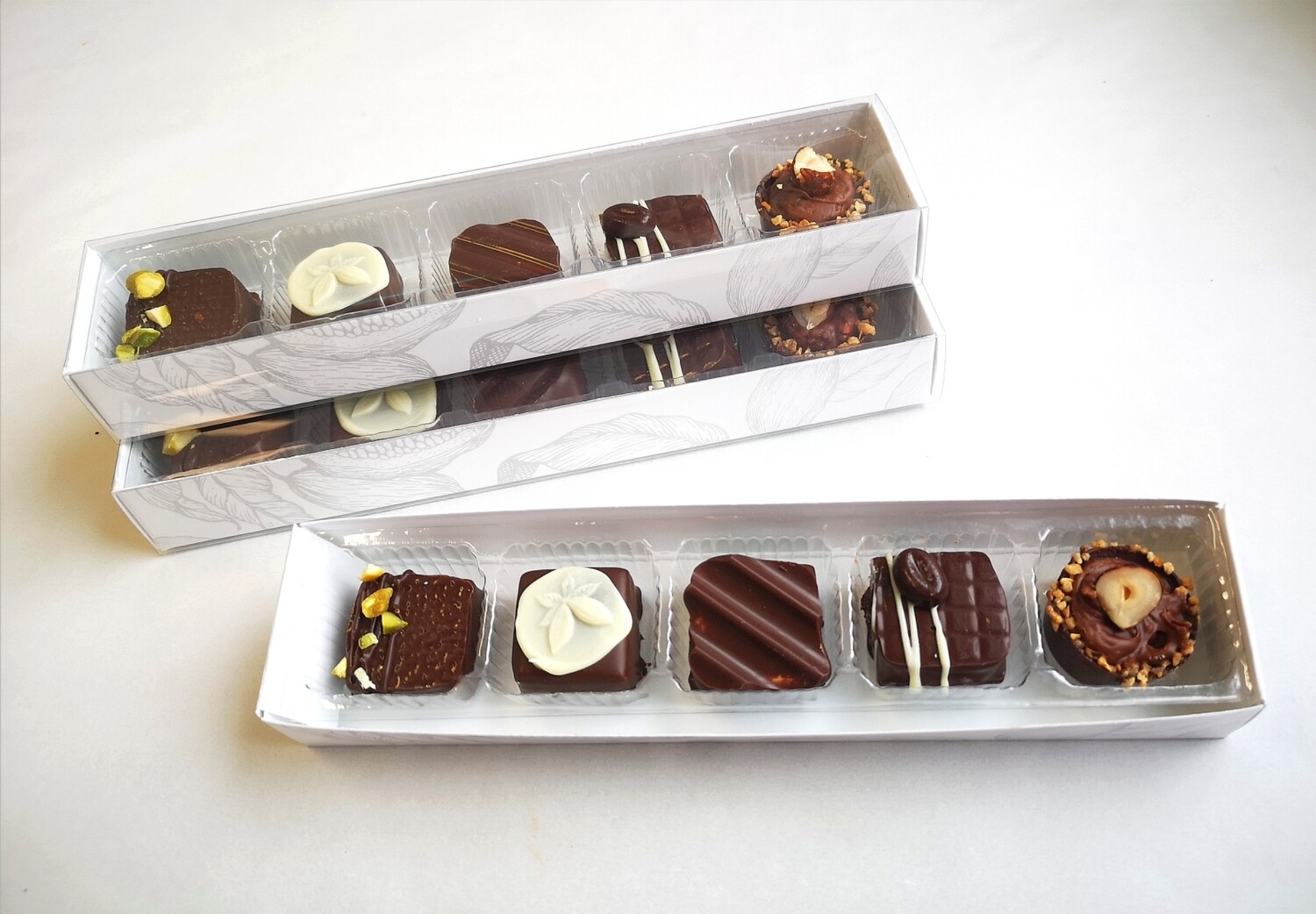 Boîte de 5 chocolats fins - Charmoie Chocolat