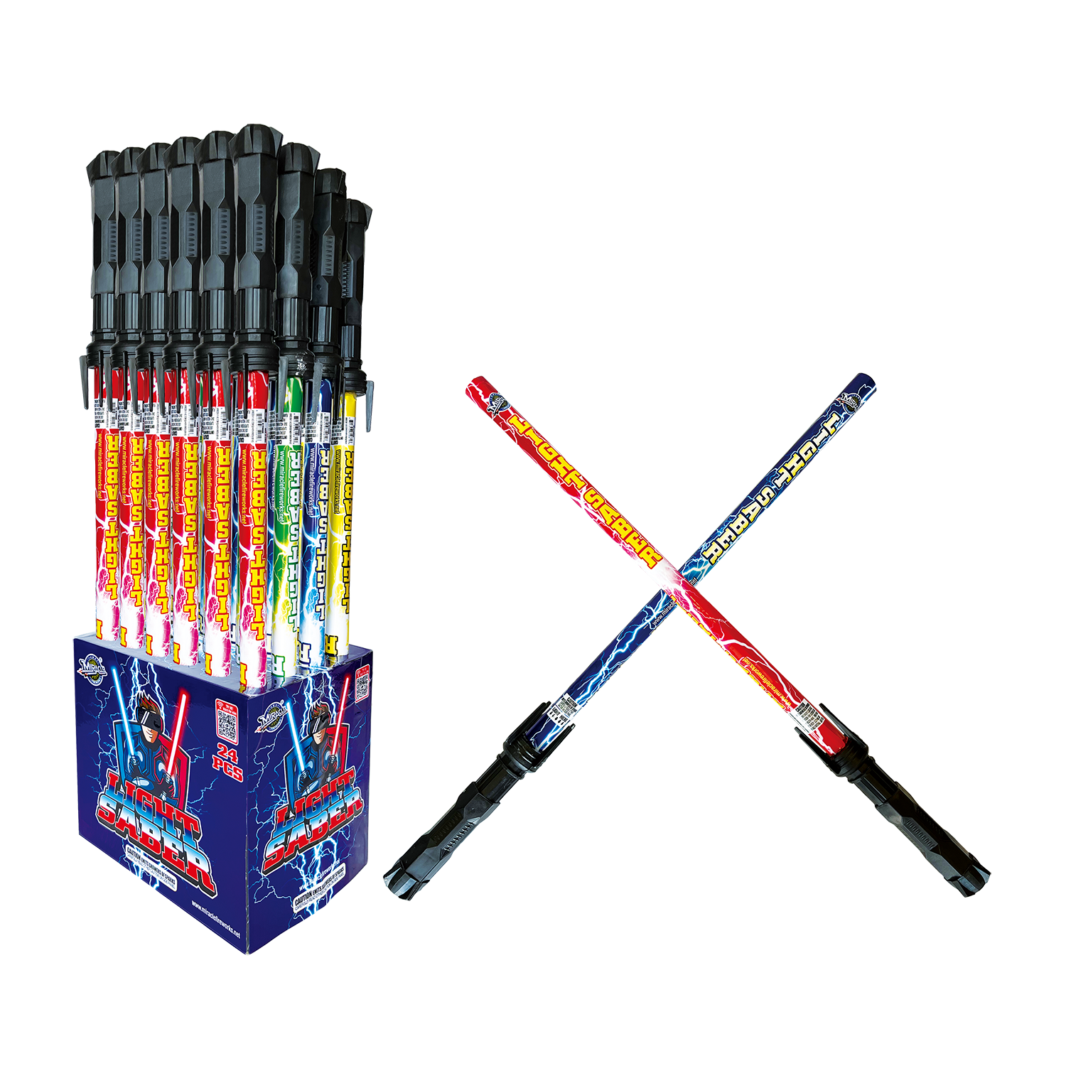 MIRACLE FIREWORKS LIGHT SABER HANDHELD FOUNTAIN,