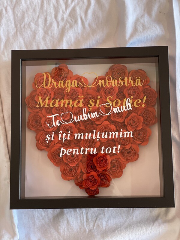 Rama cu flori si mesaj personalizat