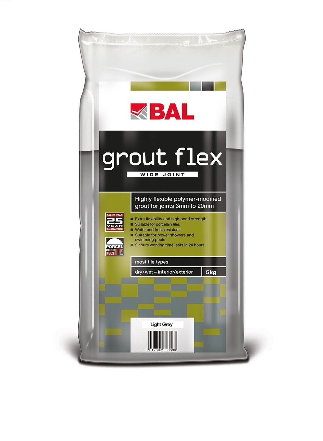 BAL Wide Joint Flexible Grout-Wall/Floor 5kg