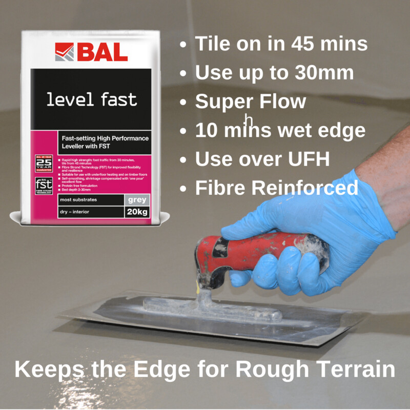 BAL Level Fast Self-Levelling Compound Grey 20kg