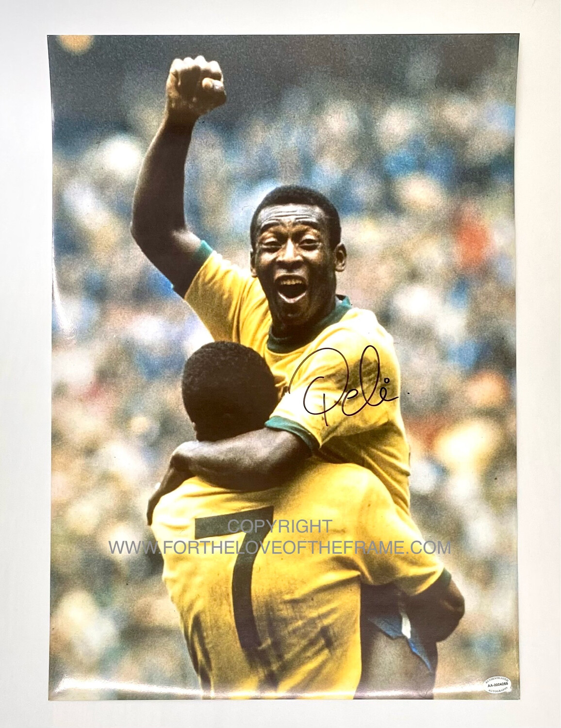 Pele Hand Signed Large Iconic Brazil World Cup Football Soccer High ...