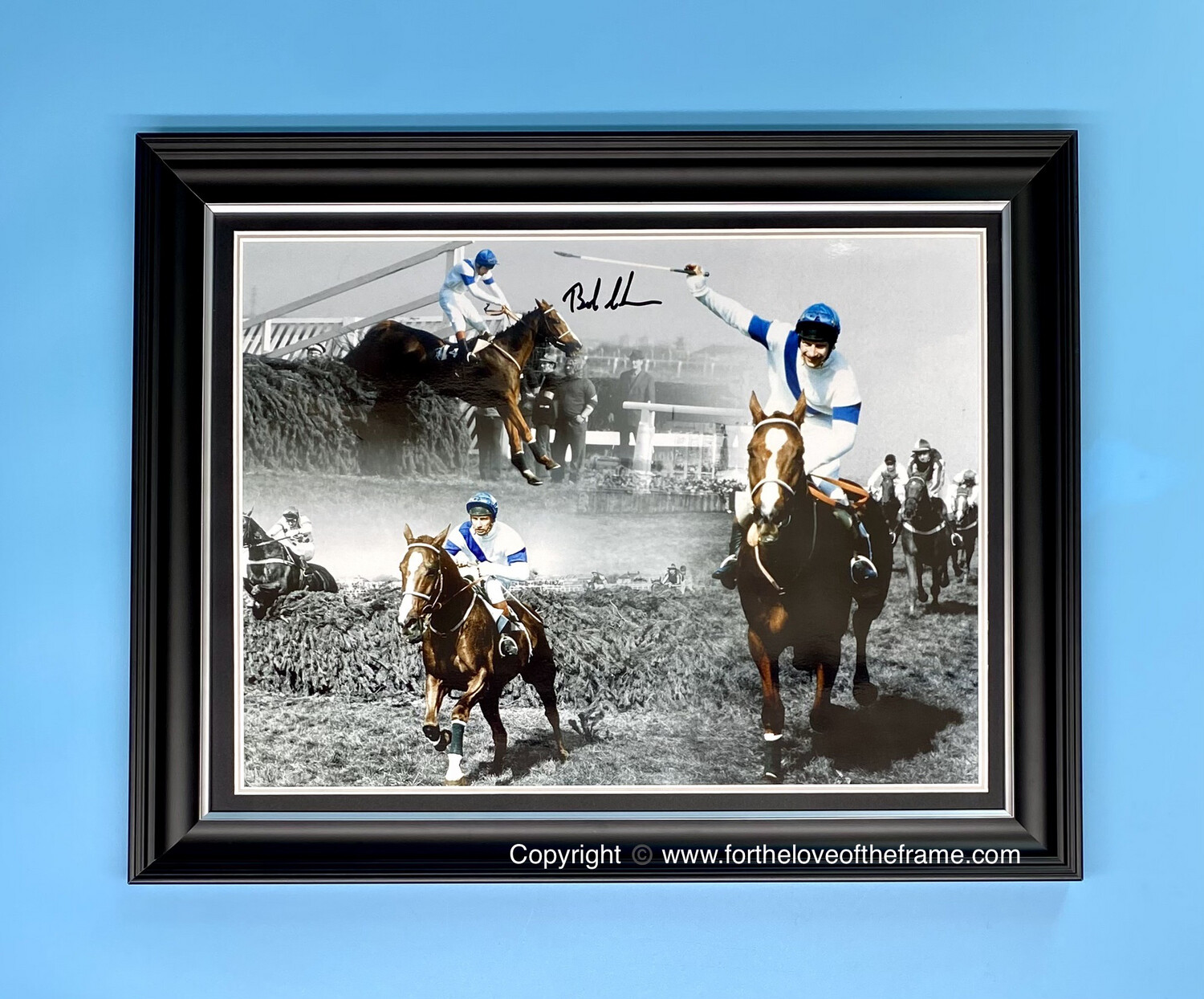 Bob Champion Stunning Hand Signed Grand National Jump Jockey Photo in ...