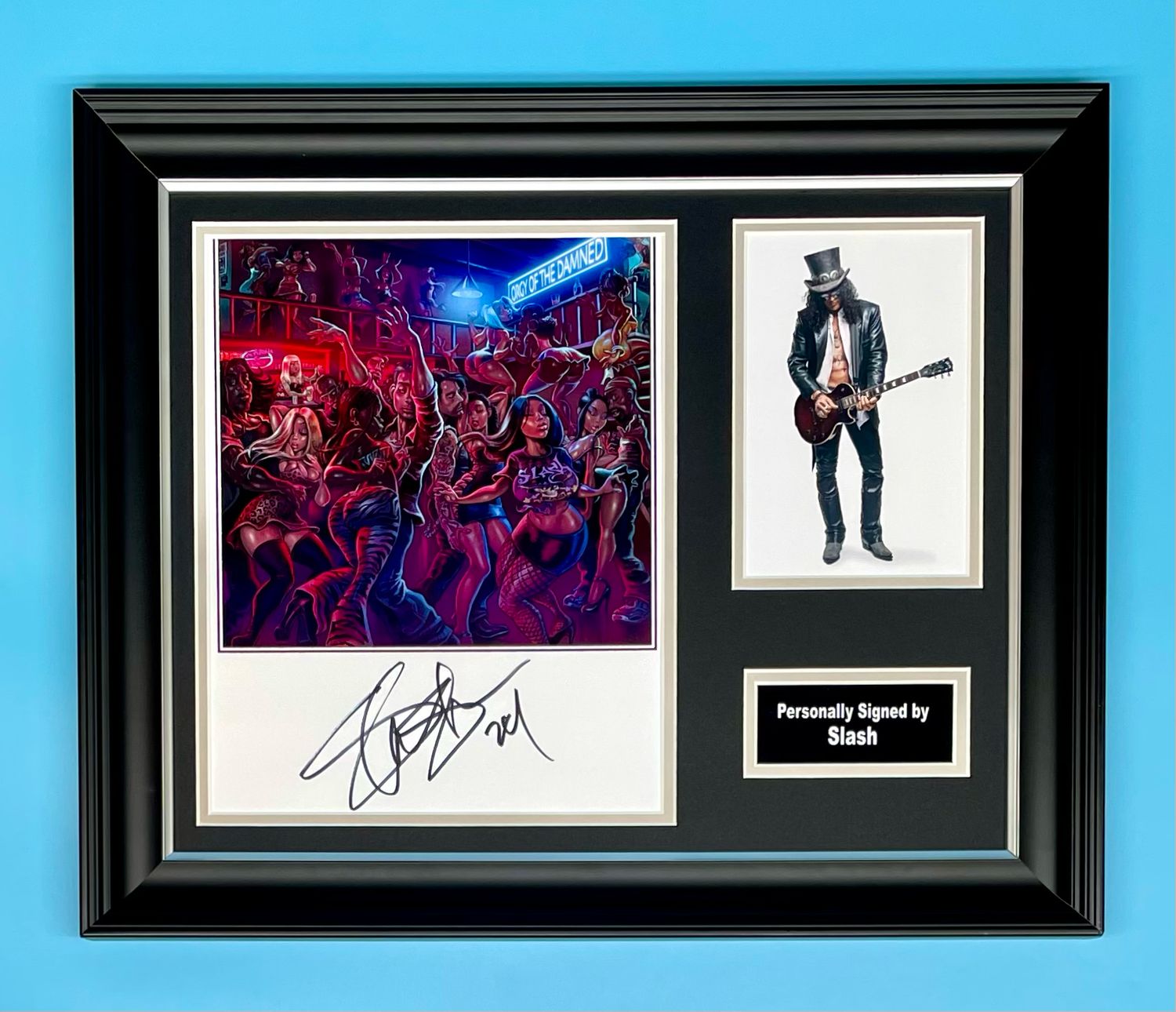 Slash Signed & Framed Photo & COA