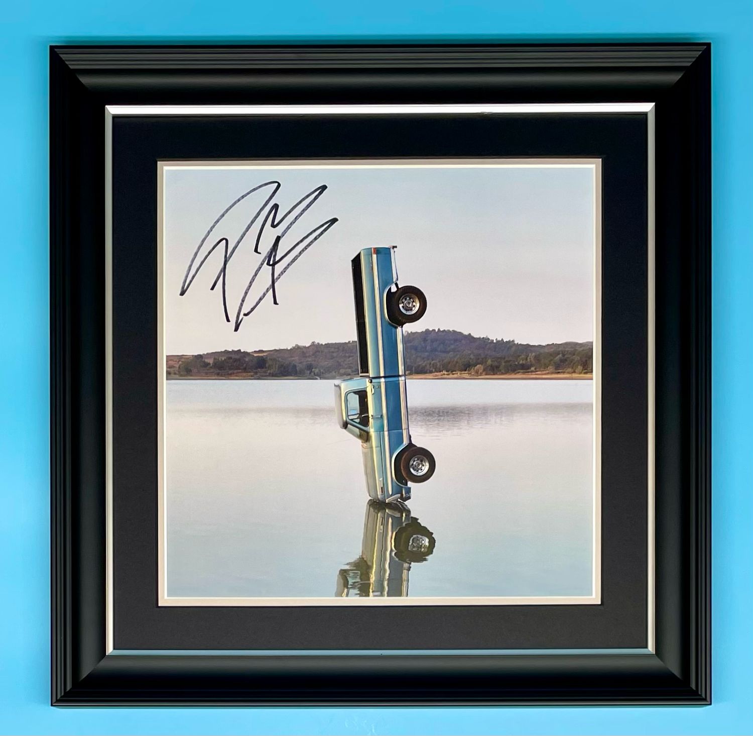 Post Malone Hand Signed F-1 Trillion Framed Photo Display & COA