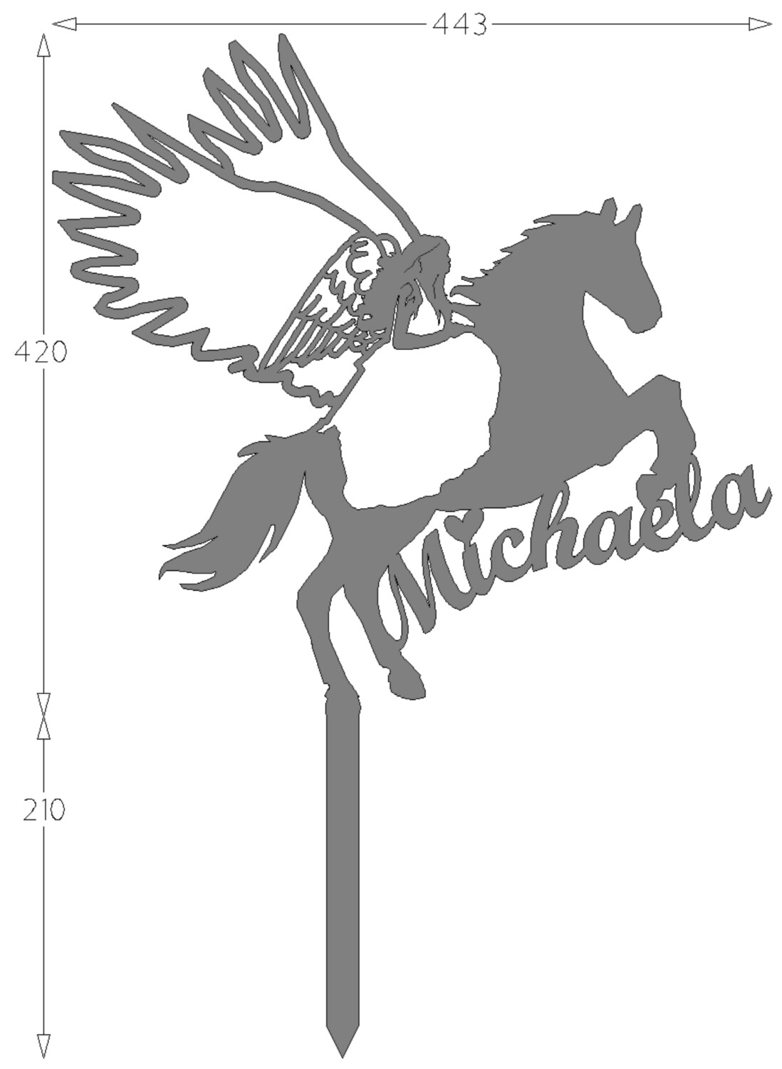 Michaela Angel Riding Pegasus