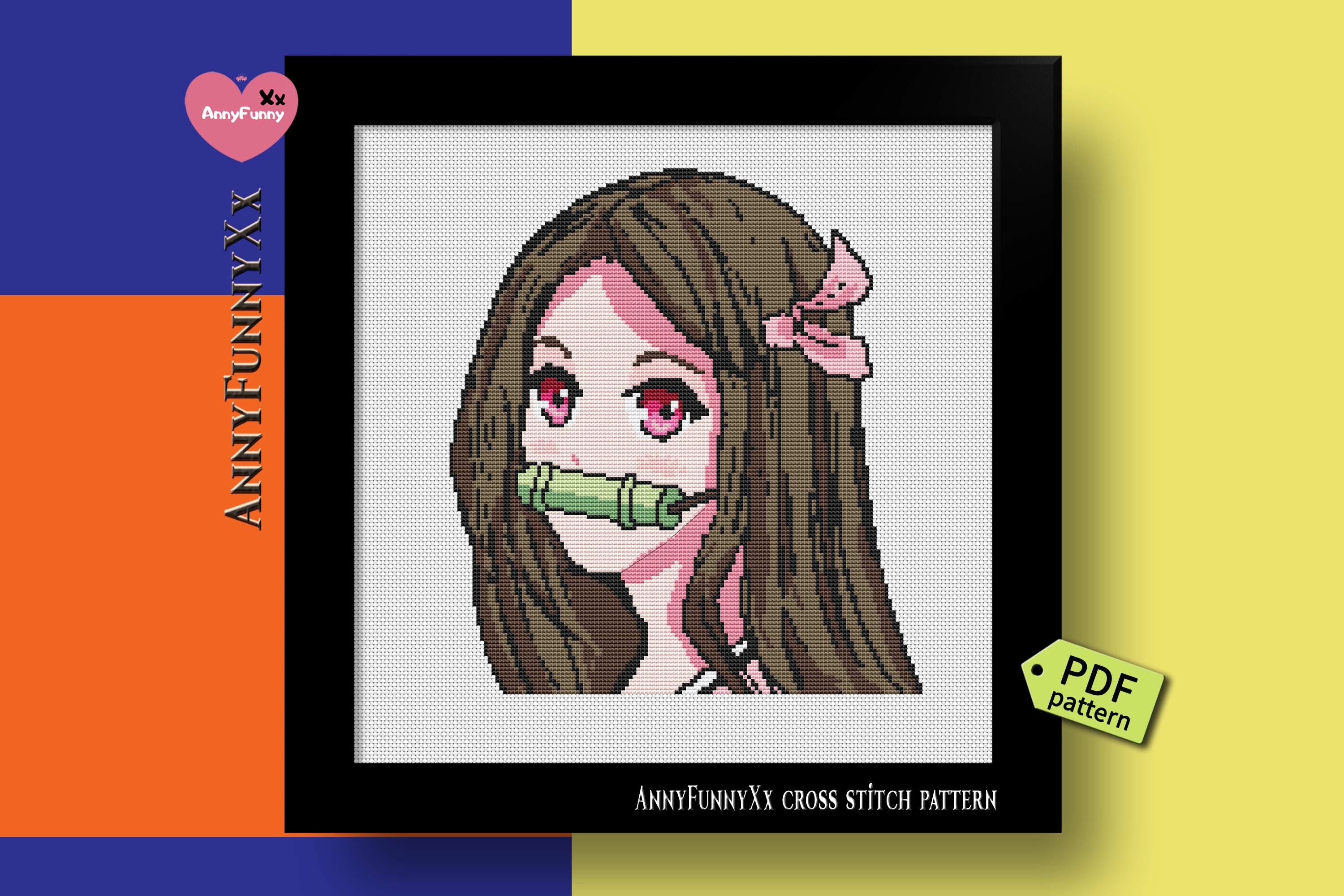 Sewing & Fiber Sewing & Needlecraft Hand Embroidery Pattern Nezuko ...