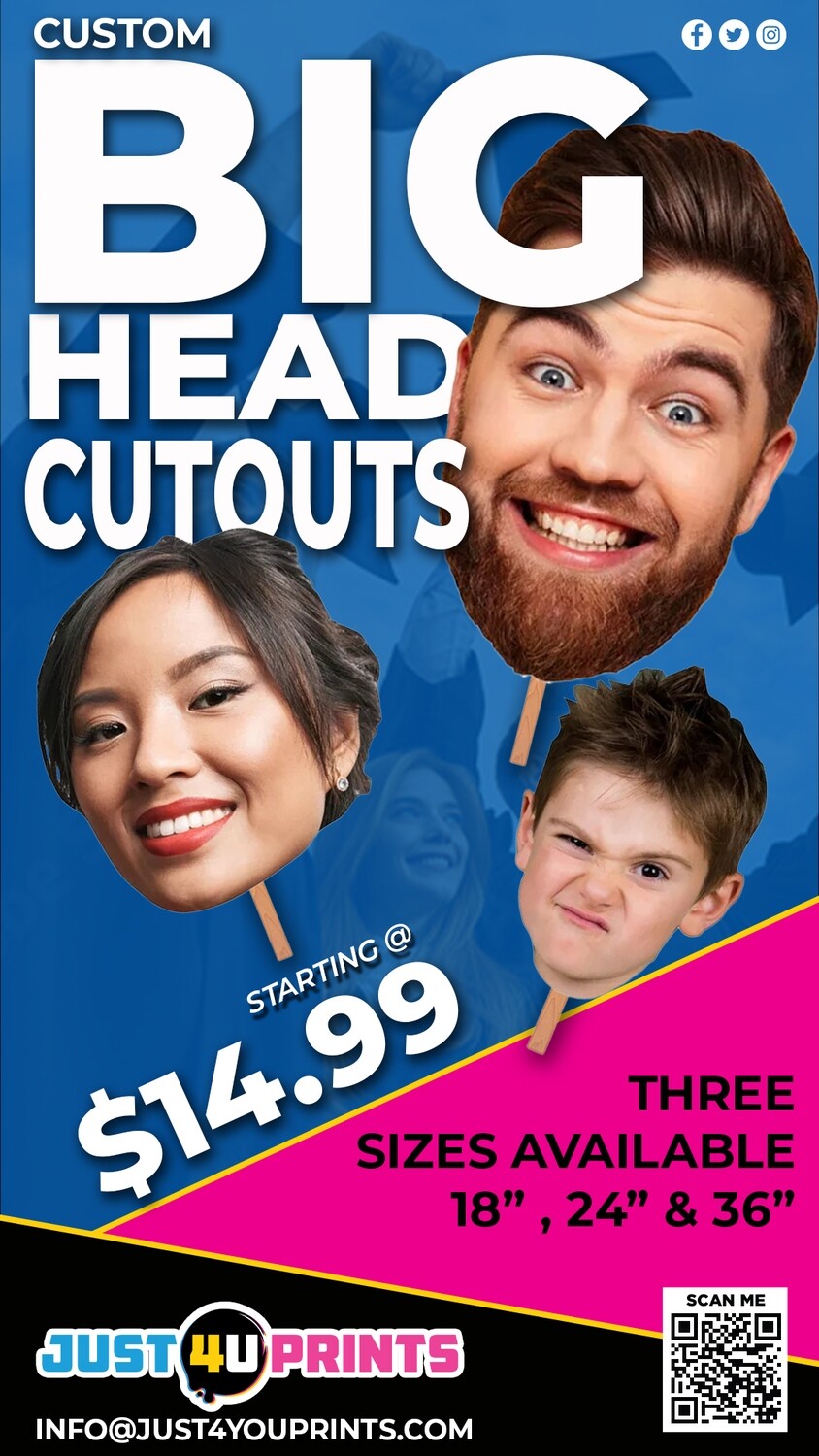 Custom Big Head Cutouts | Fun for Grads & Parties