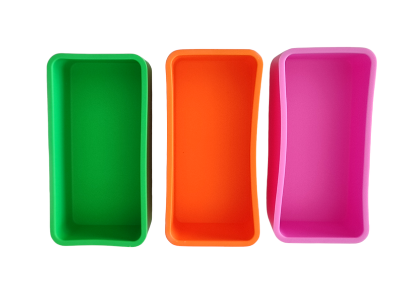 Silicone Snack Cups - Rectangular 3pc