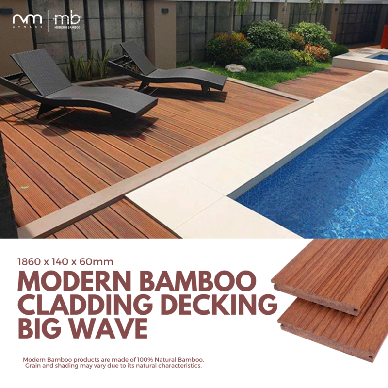 Modern Bamboo Decking, Wall/Ceiling Cladding/Baffle/Fence (Indoor & Outdoor)