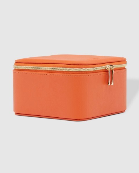 Travel Jewelry Case Orange Square