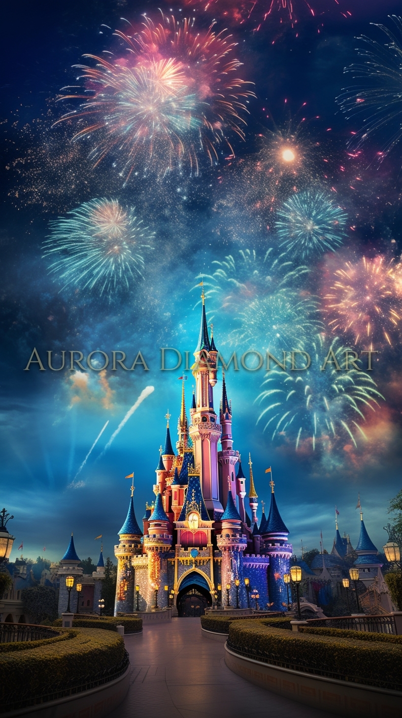 Disney Castle Fireworks Wallpaper