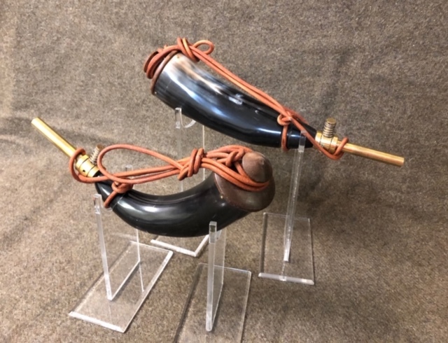 Powder Horn with Brass Spout and Measure | Veteran Arms From ...