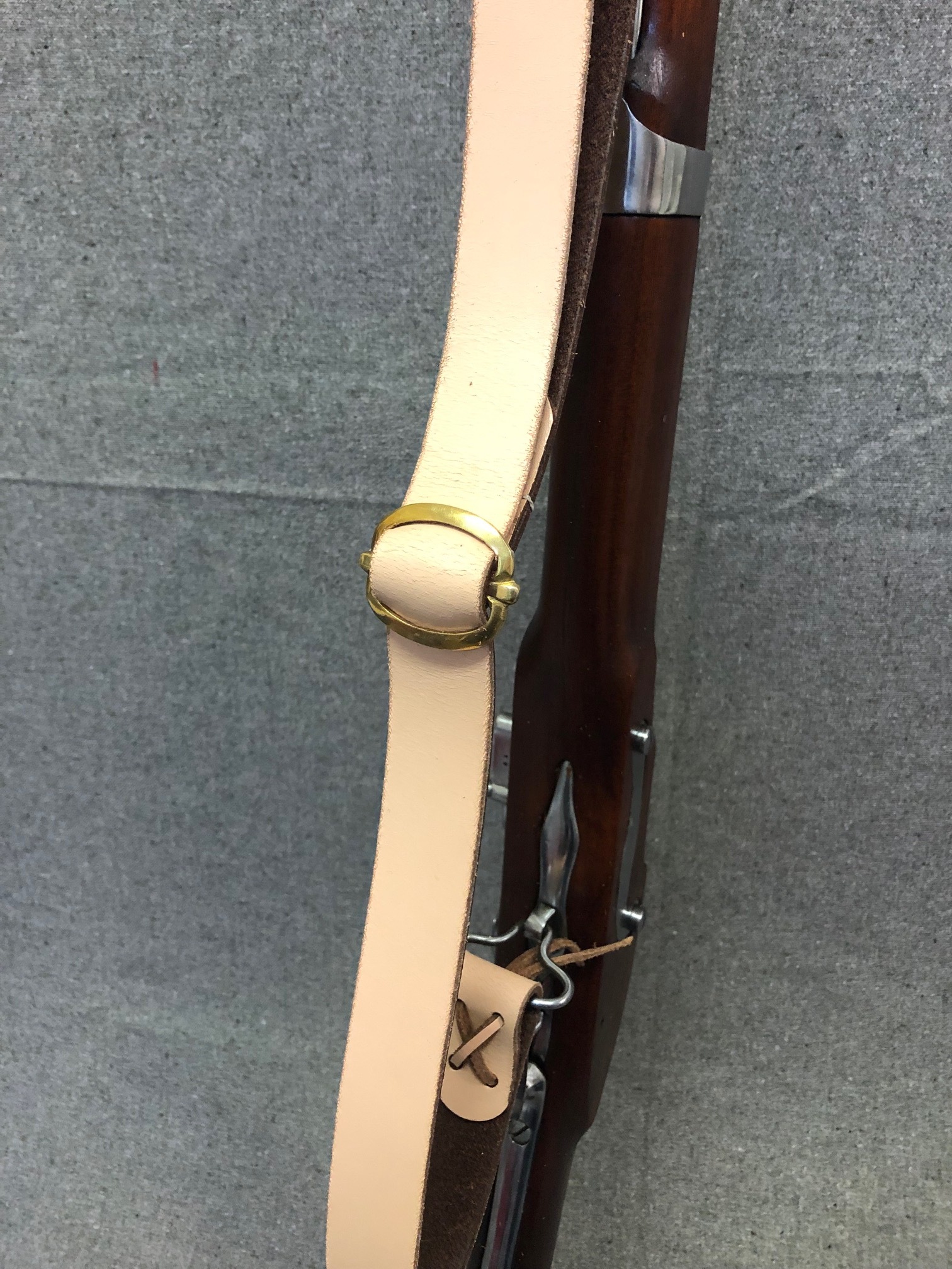 Natural Leather Musket Sling with Brass Buckle | Veteran Arms From ...