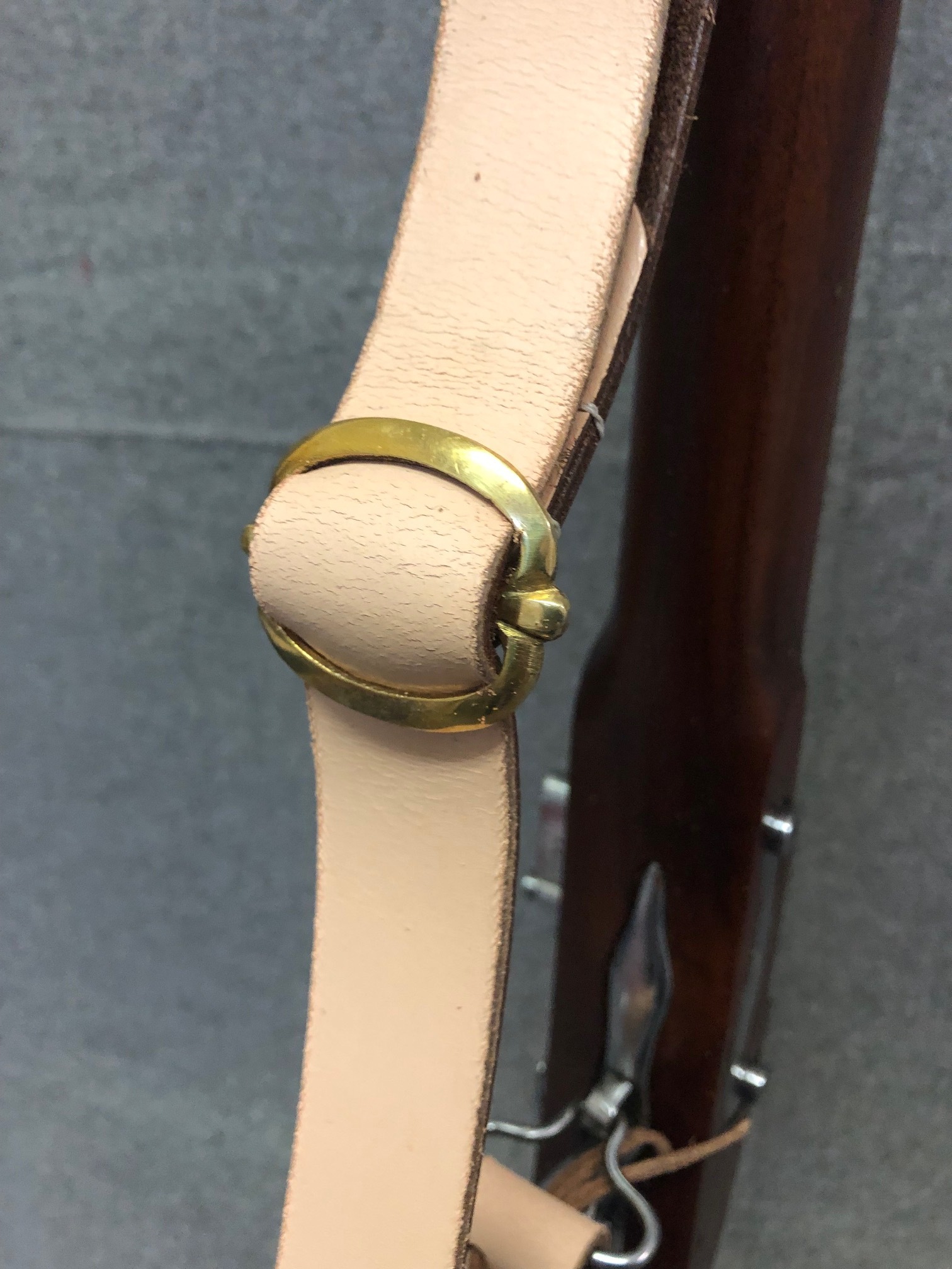 Natural Leather Musket Sling with Brass Buckle | Veteran Arms From ...
