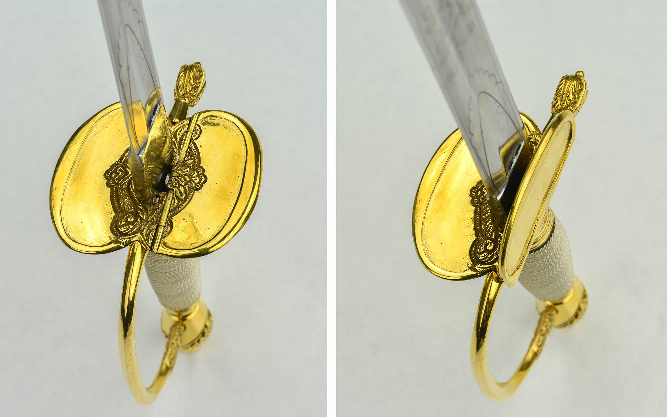 1796 Pattern British Infantry Sword - with folding guard, silver grip ...