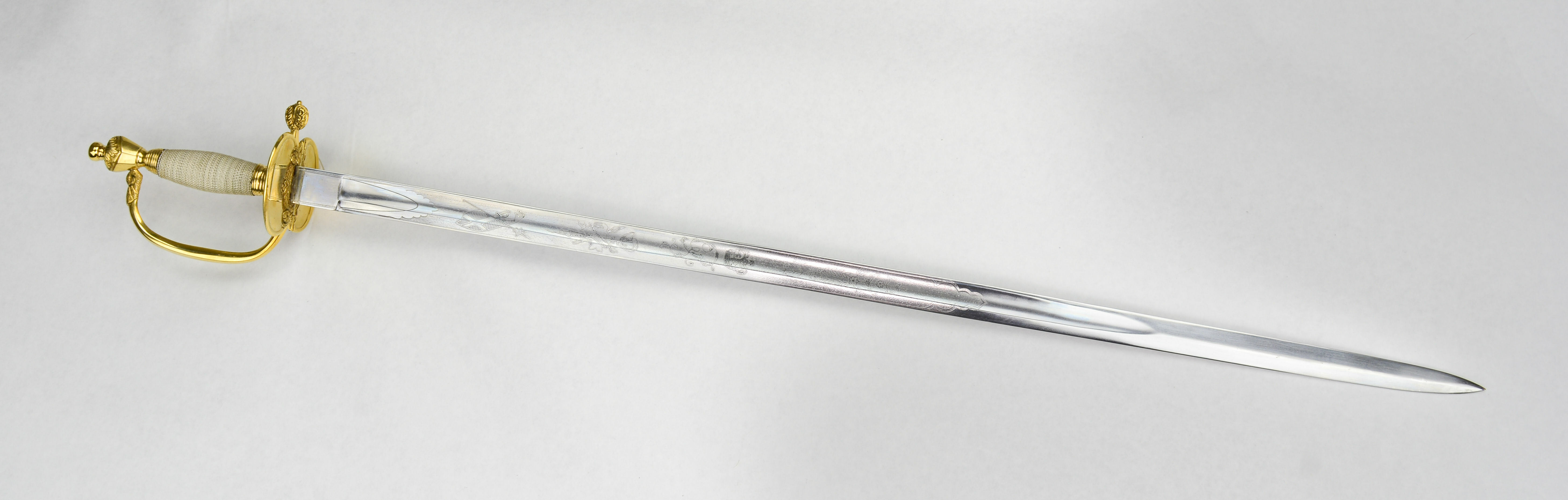 1796 Pattern British Infantry Sword - with folding guard, silver grip ...