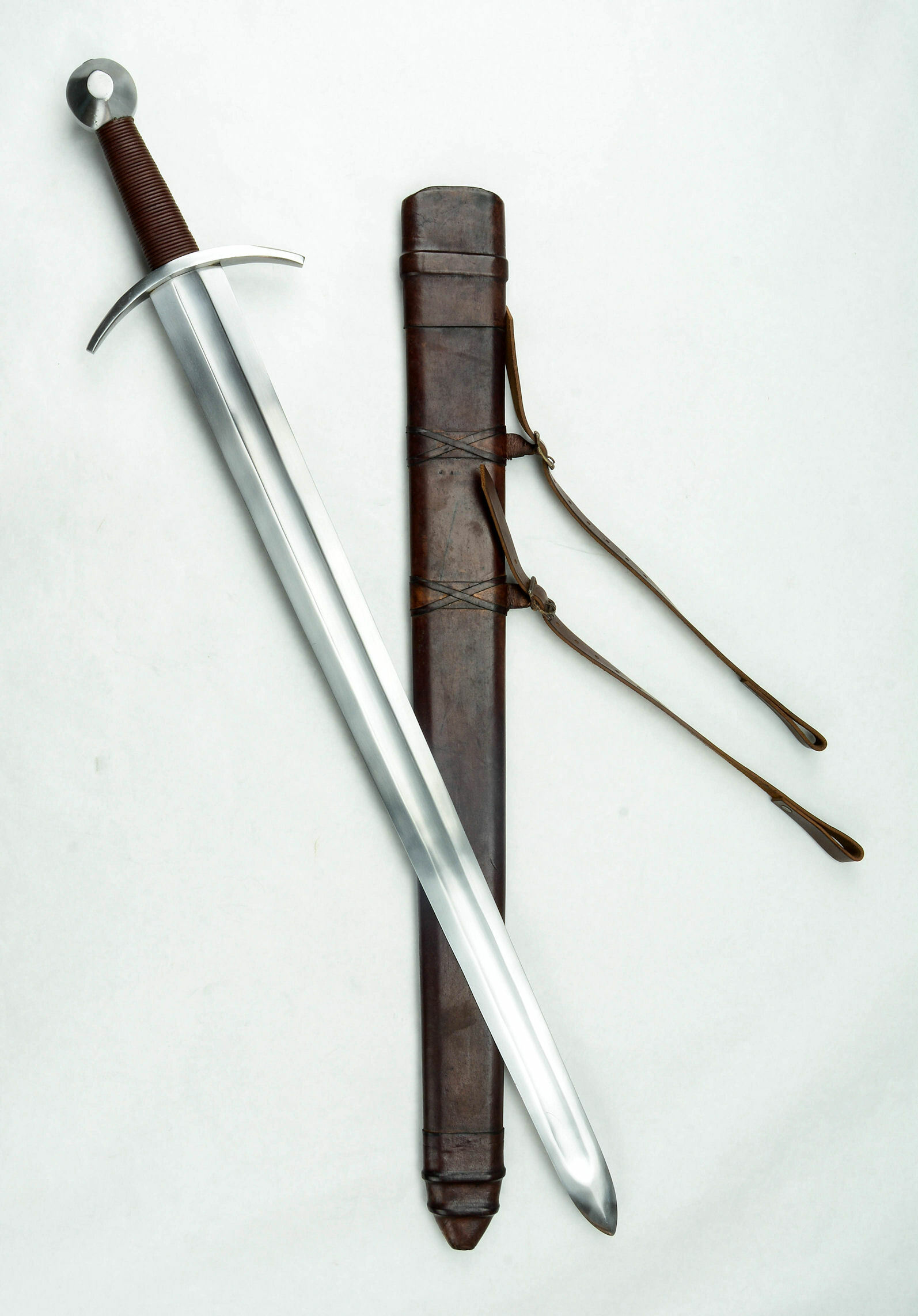 Knightly Arming Sword with Adjustable Hanging Scabbard | Veteran Arms ...