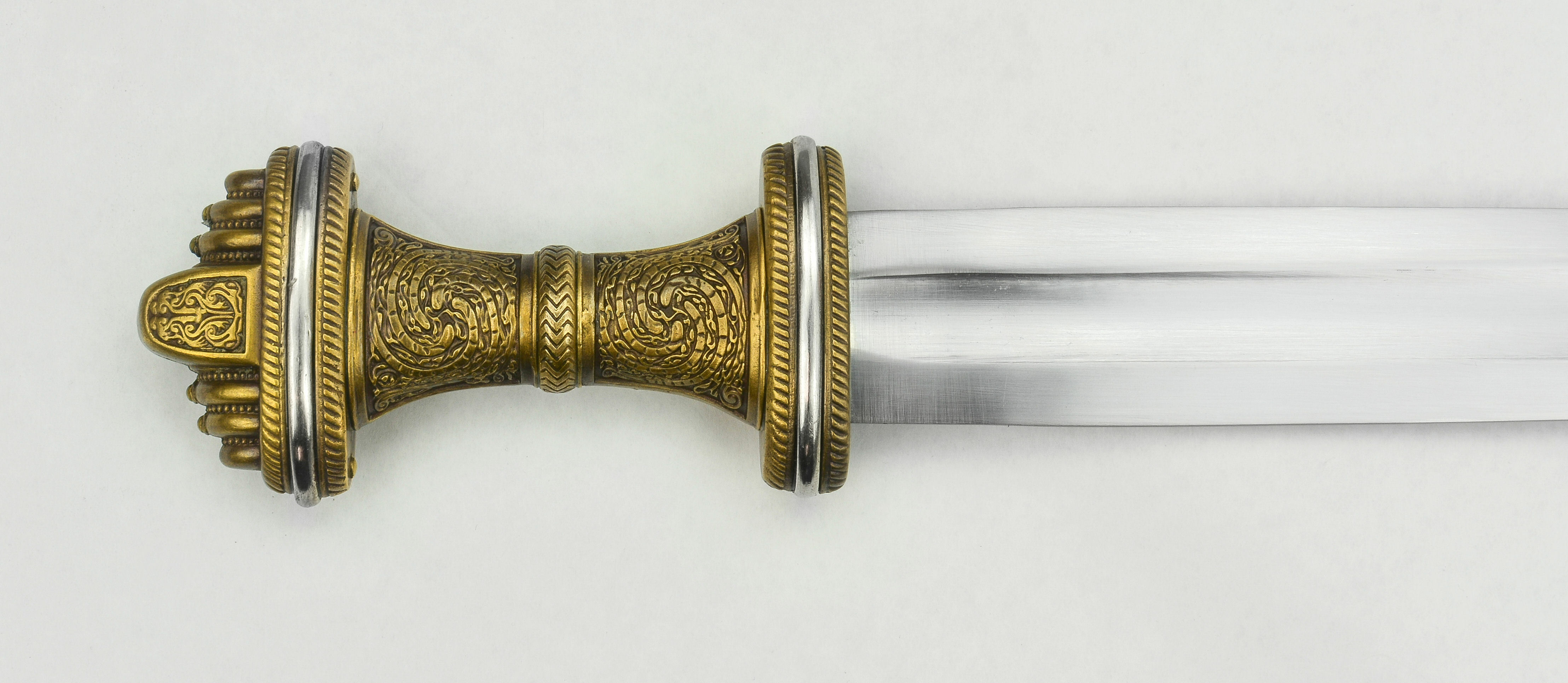The Fetter Lane Sword - 8th Century Saxon Sword - Antiqued Brass Hilt ...
