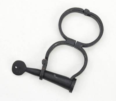 Forged Iron Wrist Manacles | Veteran Arms From Muzzleloading Era