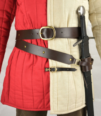 Brown Leather Double Wrap Sword Belt | Purchase Reproduction Veteran ...