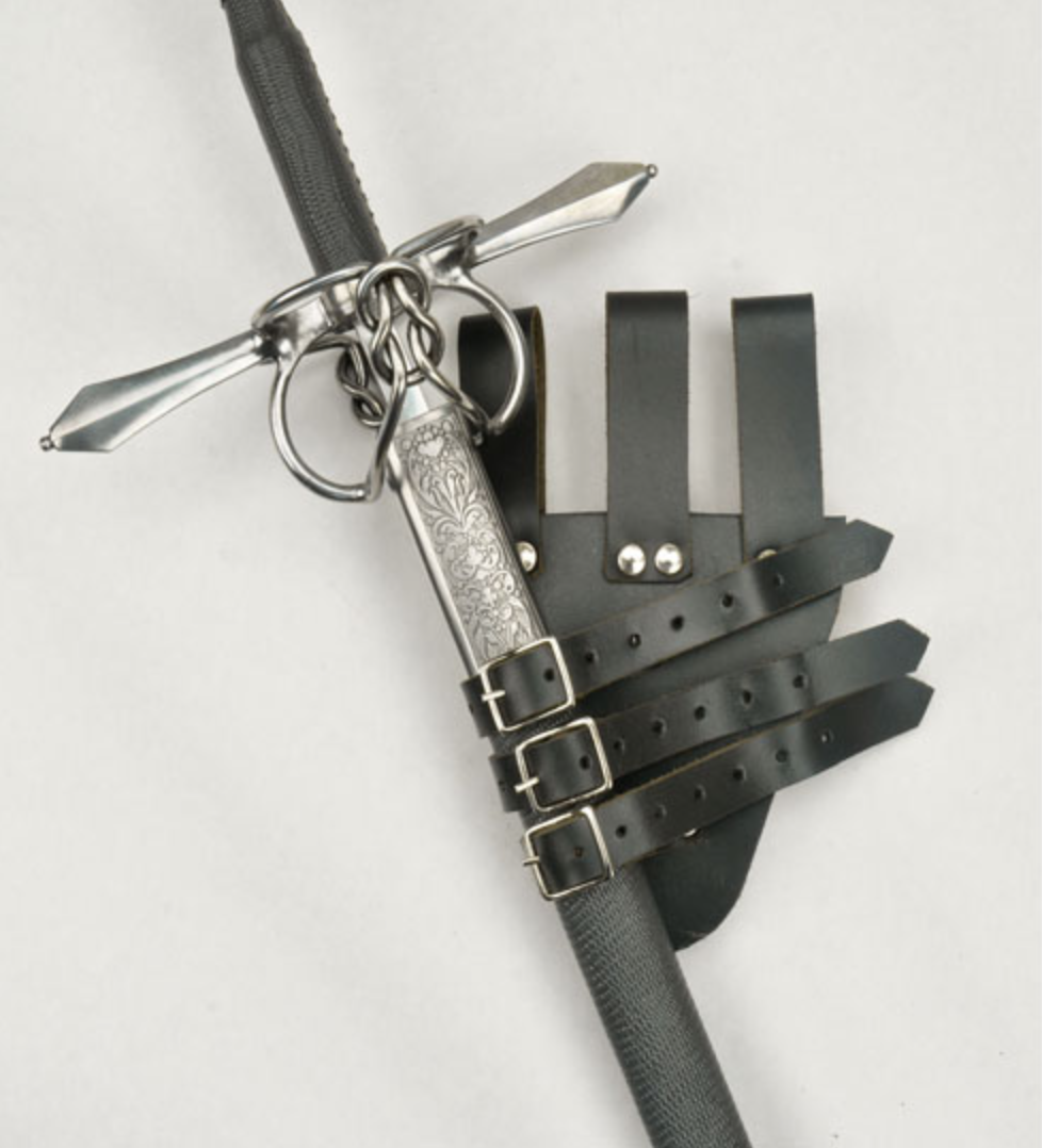 Three Buckle Angled Sword Frog - Black | Purchase Reproduction Veteran ...