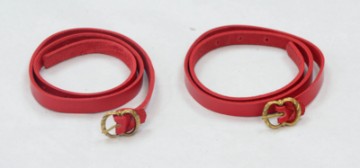 Red Leg Garters with Brass Buckle | Veteran Arms From Muzzleloading Era