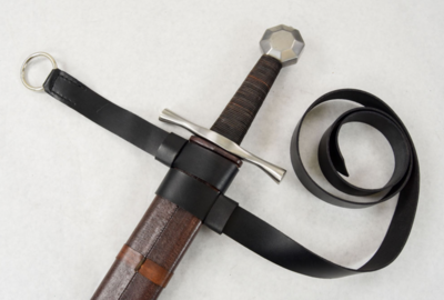 Double Strap Ring Buckle Sword Belt - Black | Veteran Arms From ...