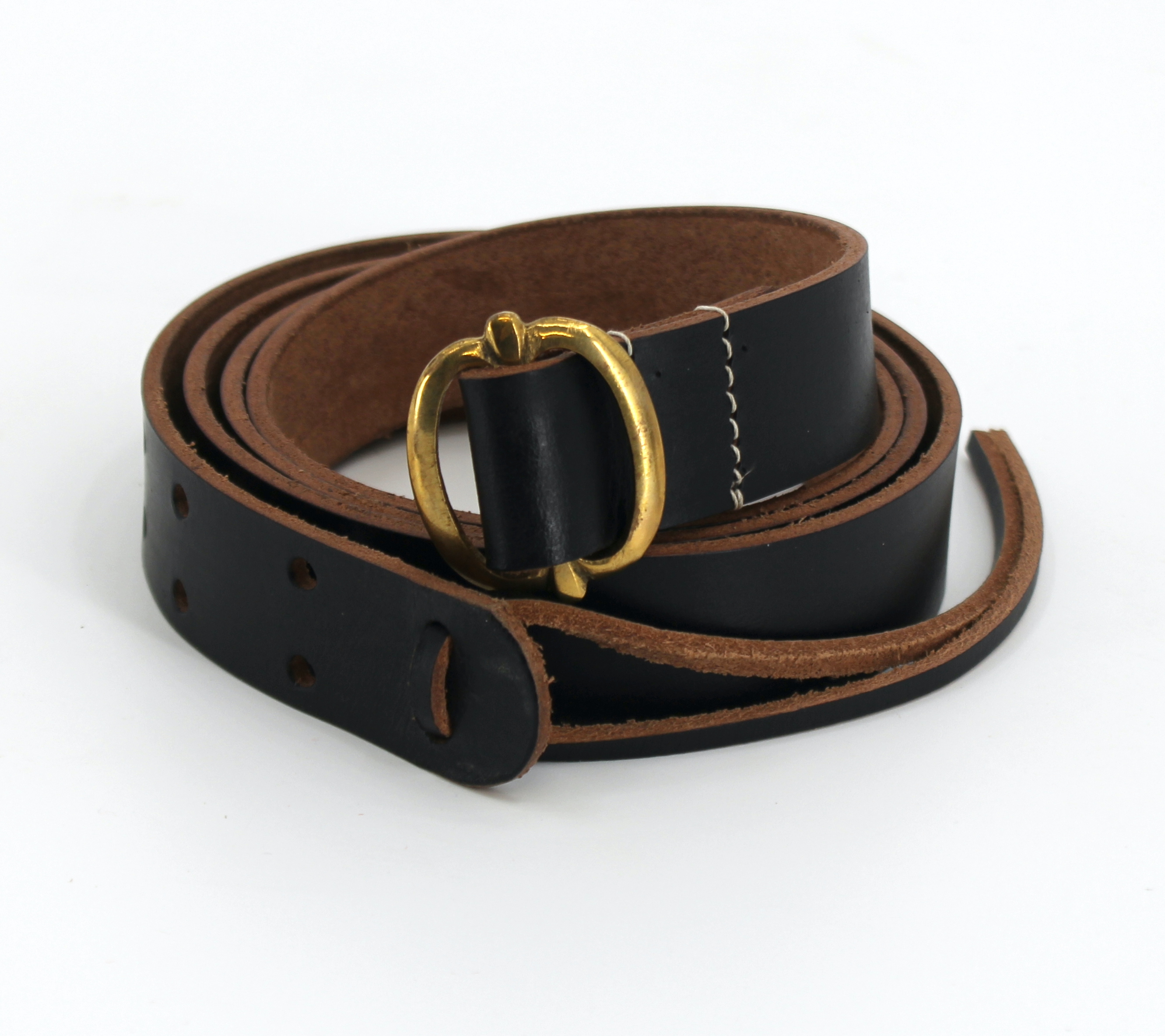 Black Leather Musket Sling with Brass Buckle | Purchase Reproduction ...