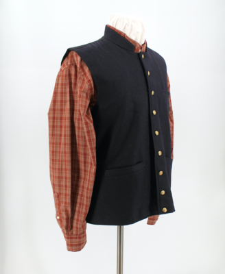 Union Civil War Vest - Dark Blue Wool | Veteran Arms From Muzzleloading Era