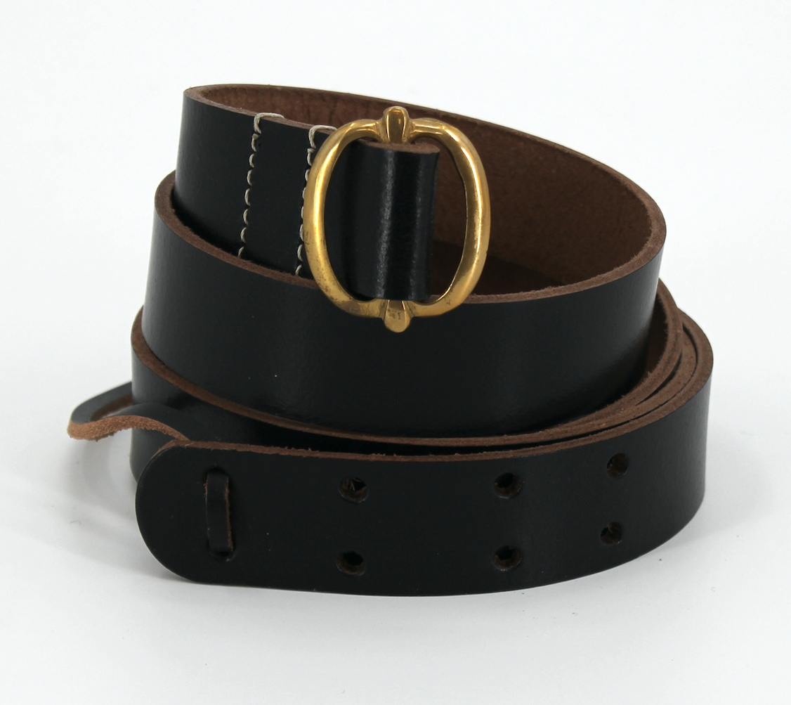 Black Leather Musket Sling with Brass Buckle | Purchase Reproduction ...
