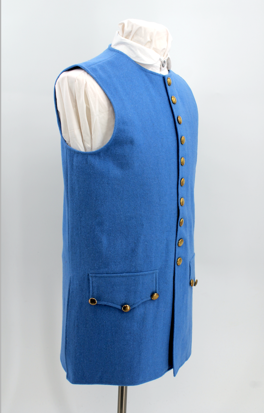 French Blue Wool Colonial Waistcoat | Veteran Arms From Muzzleloading Era