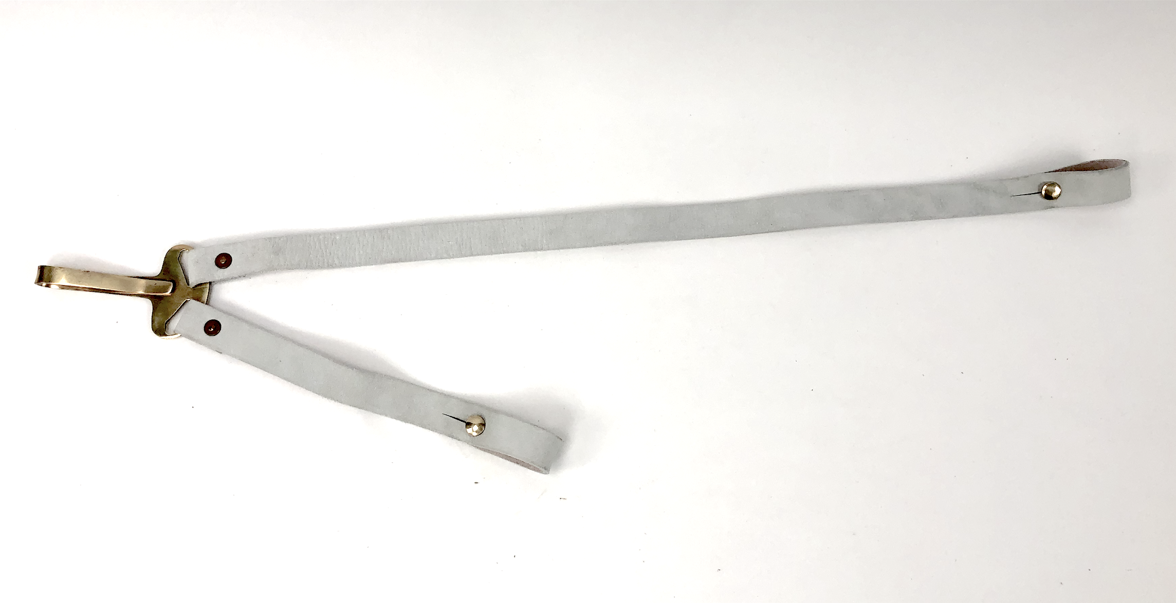White Leather Clip On Sword Hanger | Purchase Reproduction Veteran Arms ...