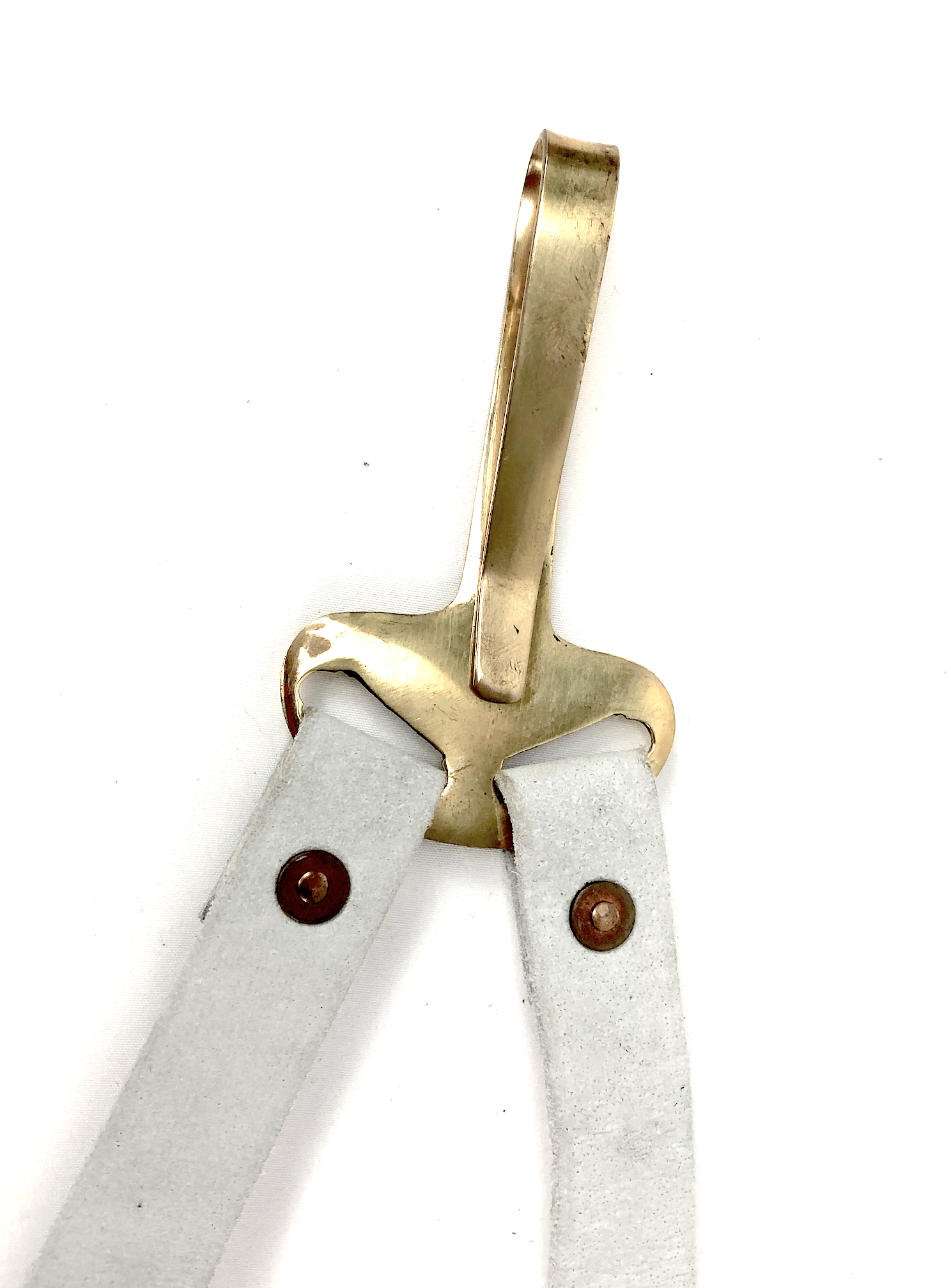 White Leather Clip On Sword Hanger | Purchase Reproduction Veteran Arms ...