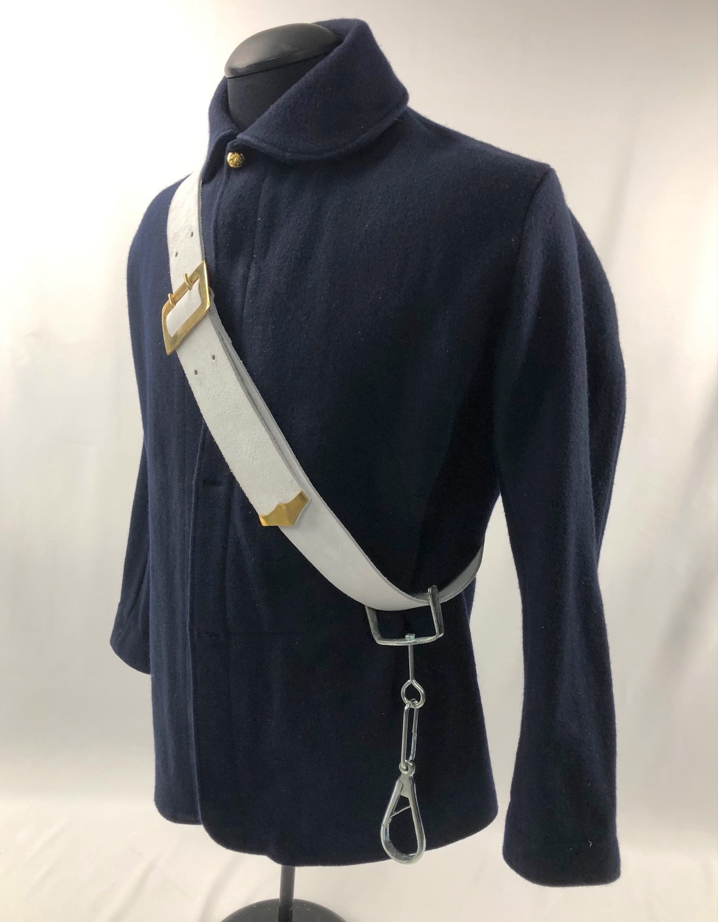 White Buff Leather Cavalry Carbine Sling with Clip | Purchase ...