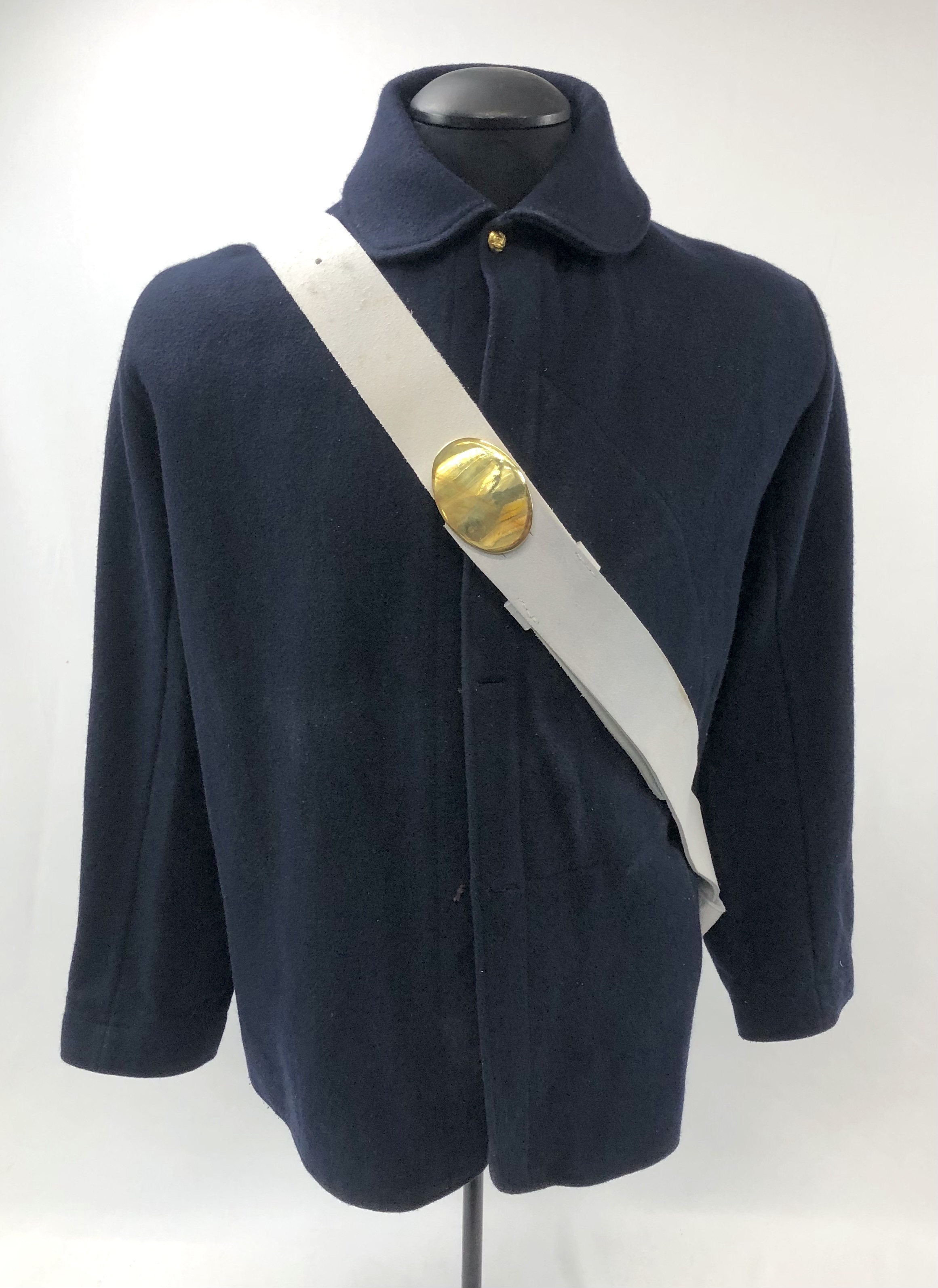 White Buff Leather Baldric with Brass Plate | Veteran Arms From ...