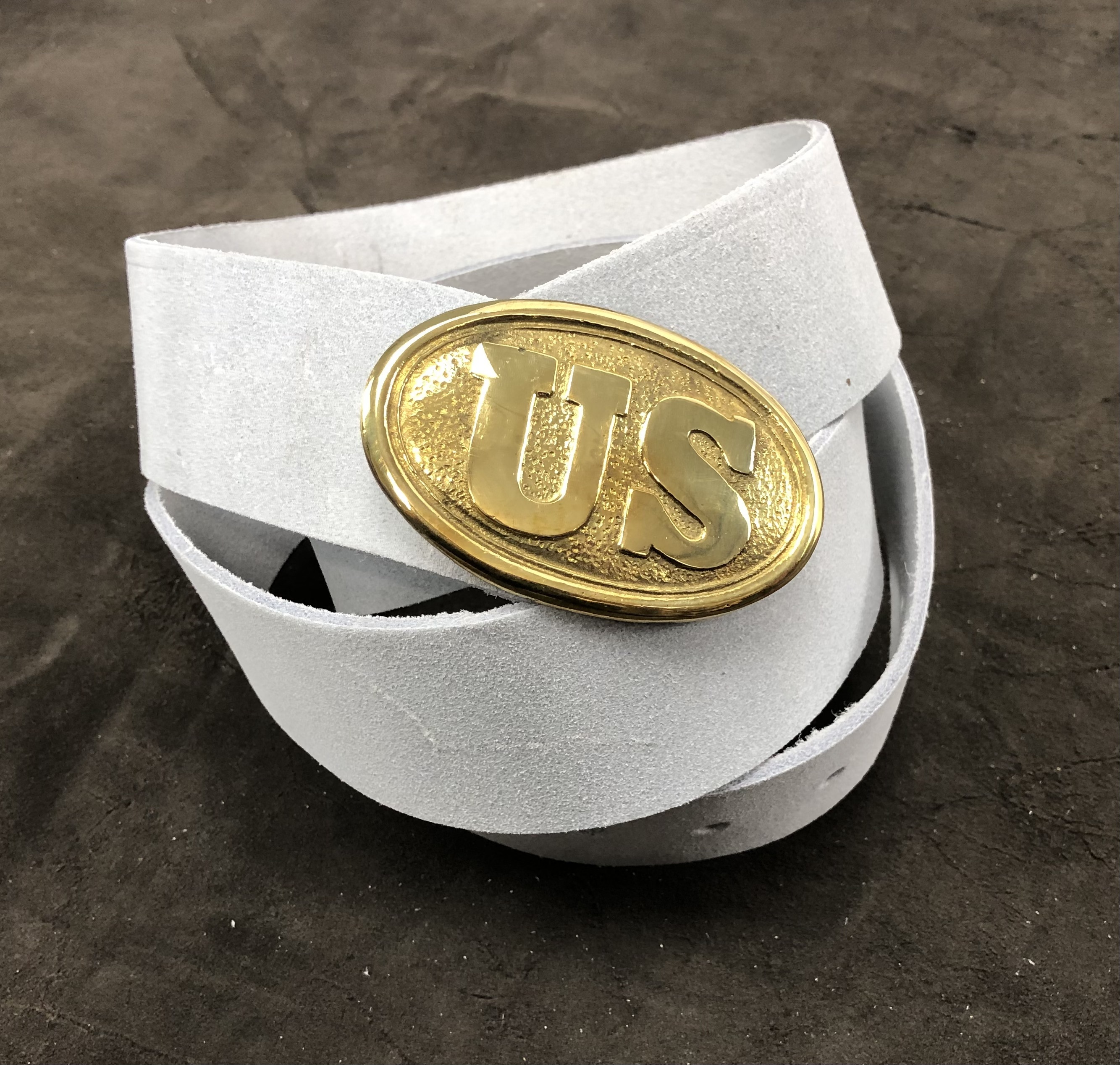 Pre-Civil War White Buff US Enlisted Belt with Buckle | Purchase ...