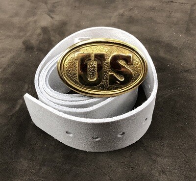 Pre-Civil War White Buff US Enlisted Belt with Buckle | Veteran Arms ...