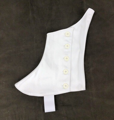 White Canvas Spatterdashes with Peaked Rear | Purchase Reproduction ...