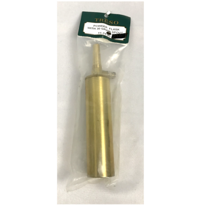 Brass Powder Flask with 30 Grain Spout | Purchase Reproduction Veteran ...