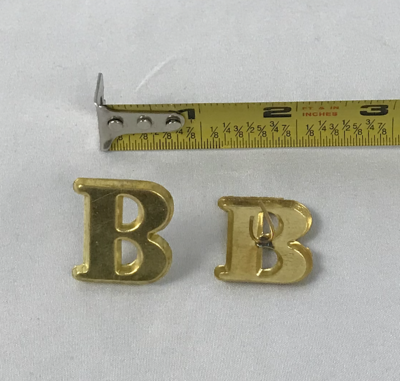 Hat Brass - 1 Inch Company Letter "B" | Veteran Arms From Muzzleloading Era