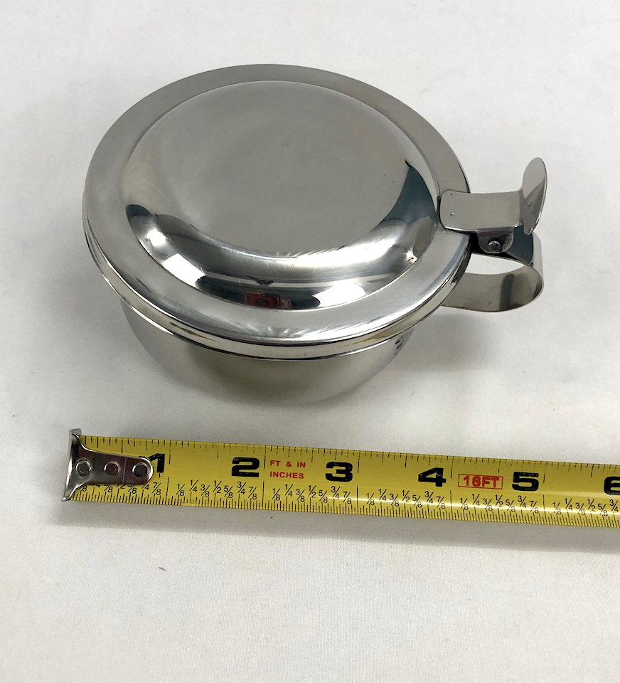 Stainless Spittoon with Hinged Lid - Cuspidor | Veteran Arms From ...
