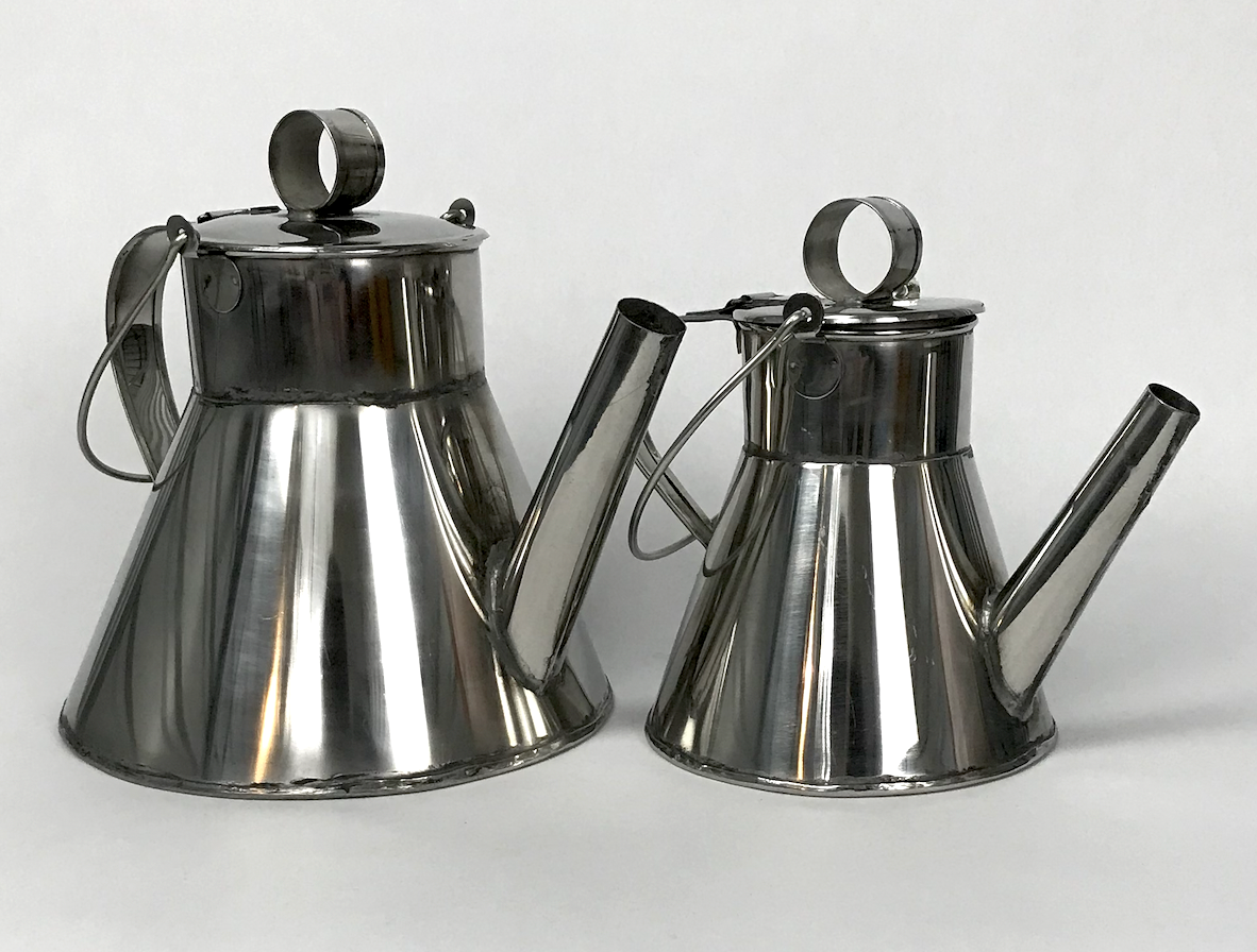 Coffee Boiler with Spout - Stainless "Tin" Camp Kettle - Small Size ...