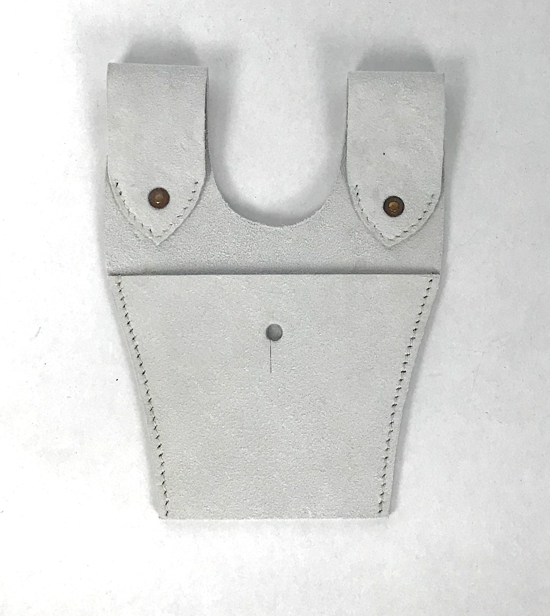 White Buff Leather Saber Bayonet Frog / Foot Artillery Short Sword Frog ...