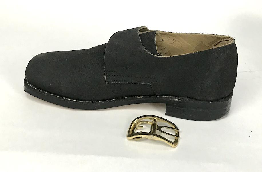 Colonial Buckle Shoes - Rough Out, Black Leather with Buckles | Veteran ...