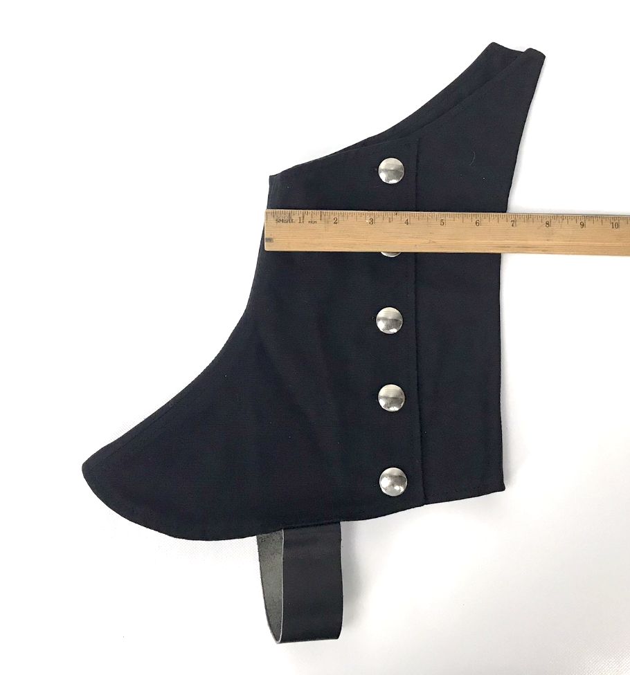 Black Canvas Spatterdashes with Peaked Rear and Metal Buttons ...