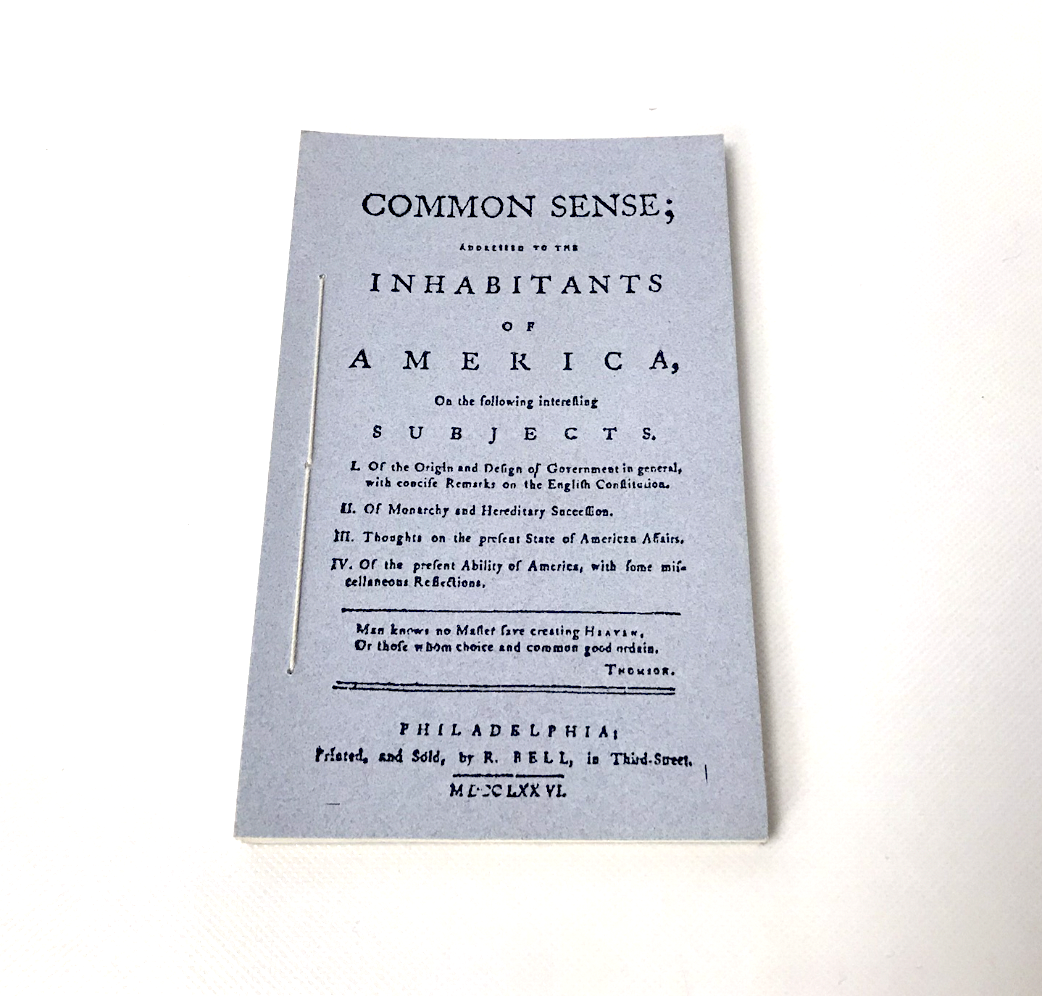 "Common Sense" - by Thomas Paine - Reproduction Pamphlet | Purchase ...